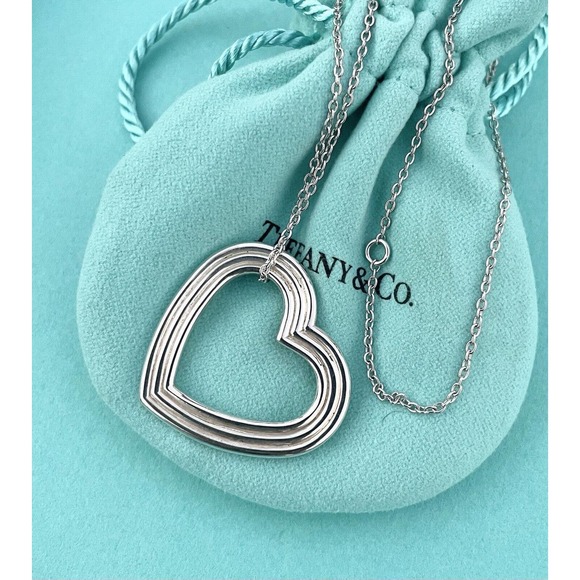 Tiffany & Co. | Jewelry | Tiffany Co Vintage Large Menard Open Heart ...